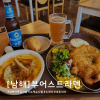 딸기잼에 찍어 먹는 이색 음식 슈제슈니첼 맛집 남해 독일마을 부어스트라덴 네이버 블로그